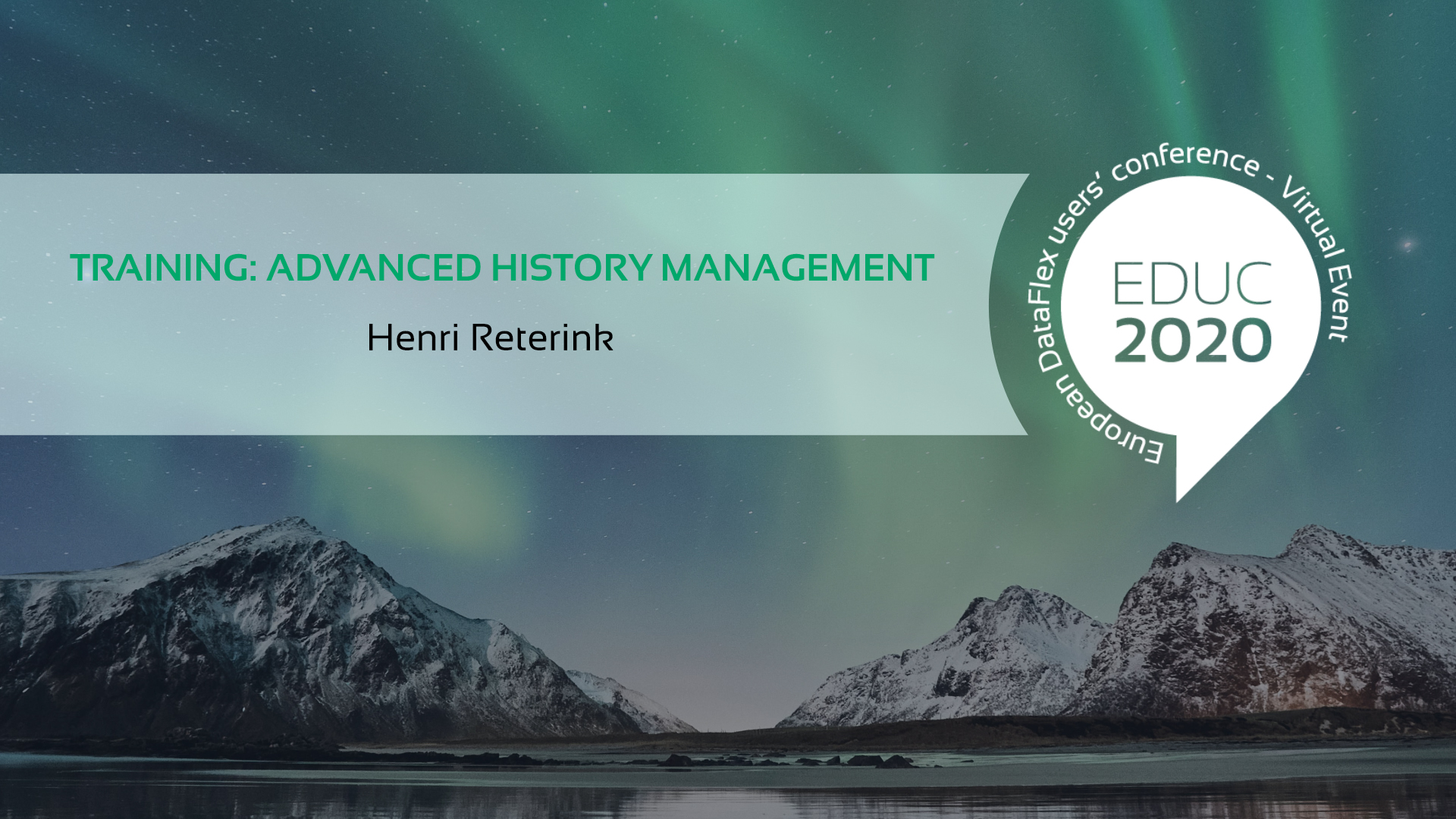 DFLC Lesson - TRAINING Advanced History Management