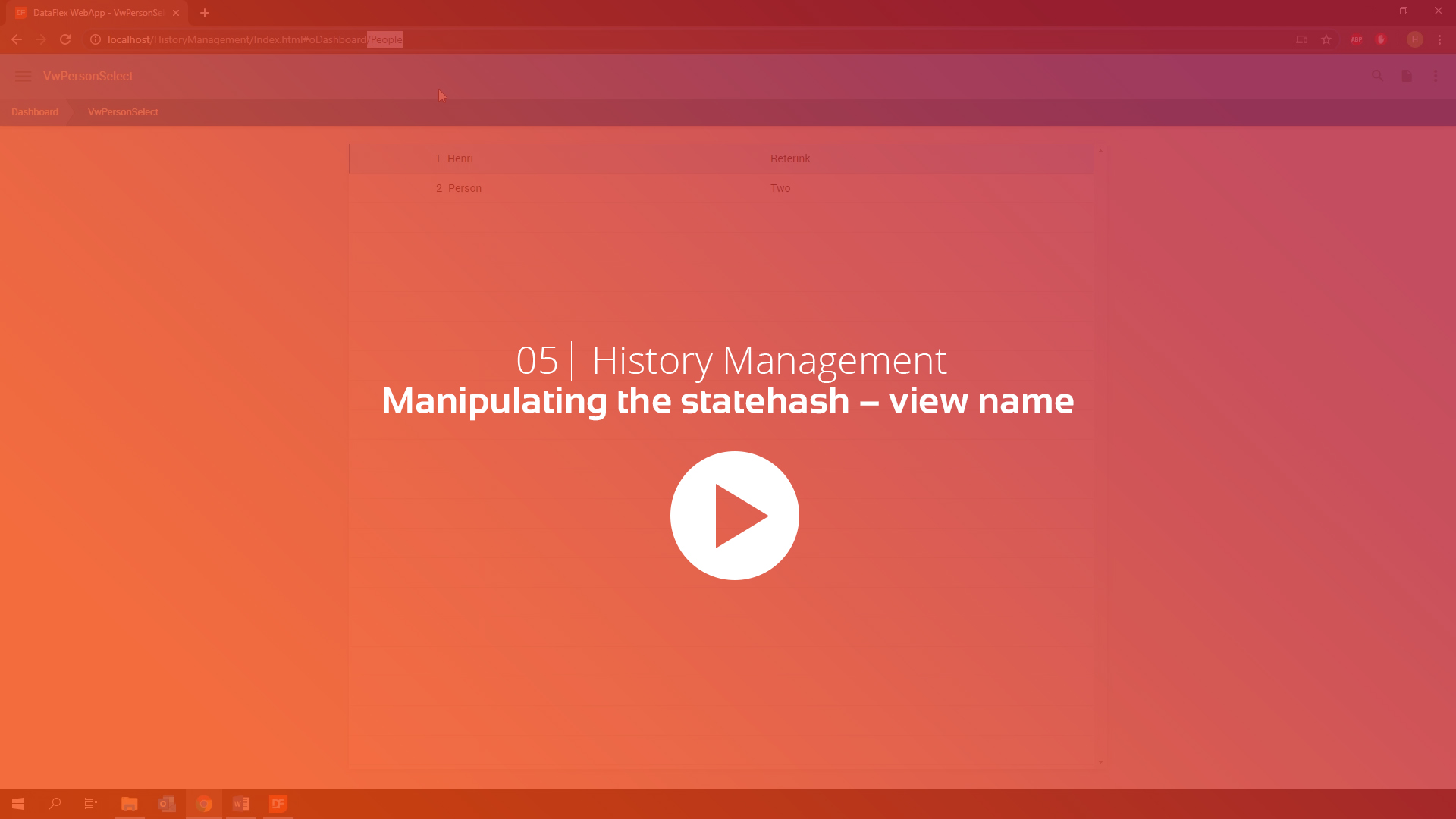 DFLC Lesson - Manipulating the statehash view name