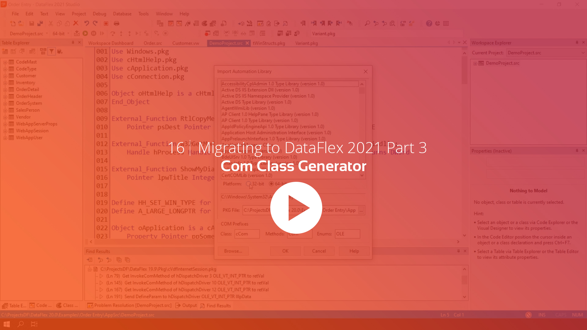 DFLC Lesson - Com Class Generator