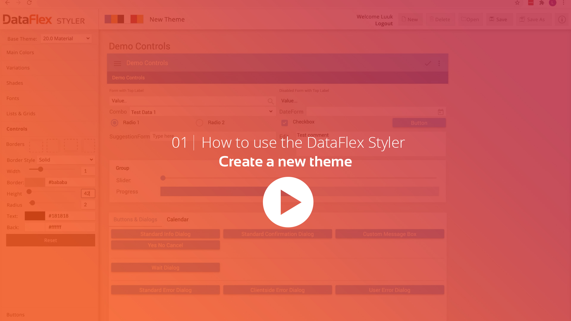 DFLC Lesson - Create a new theme