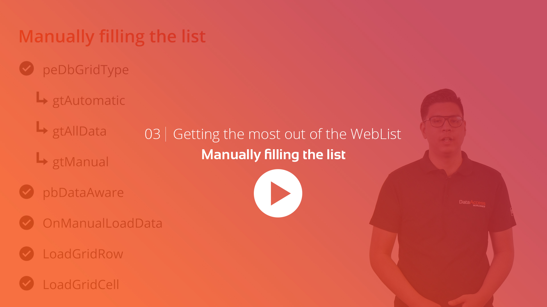DFLC Lesson - Manually filling the list