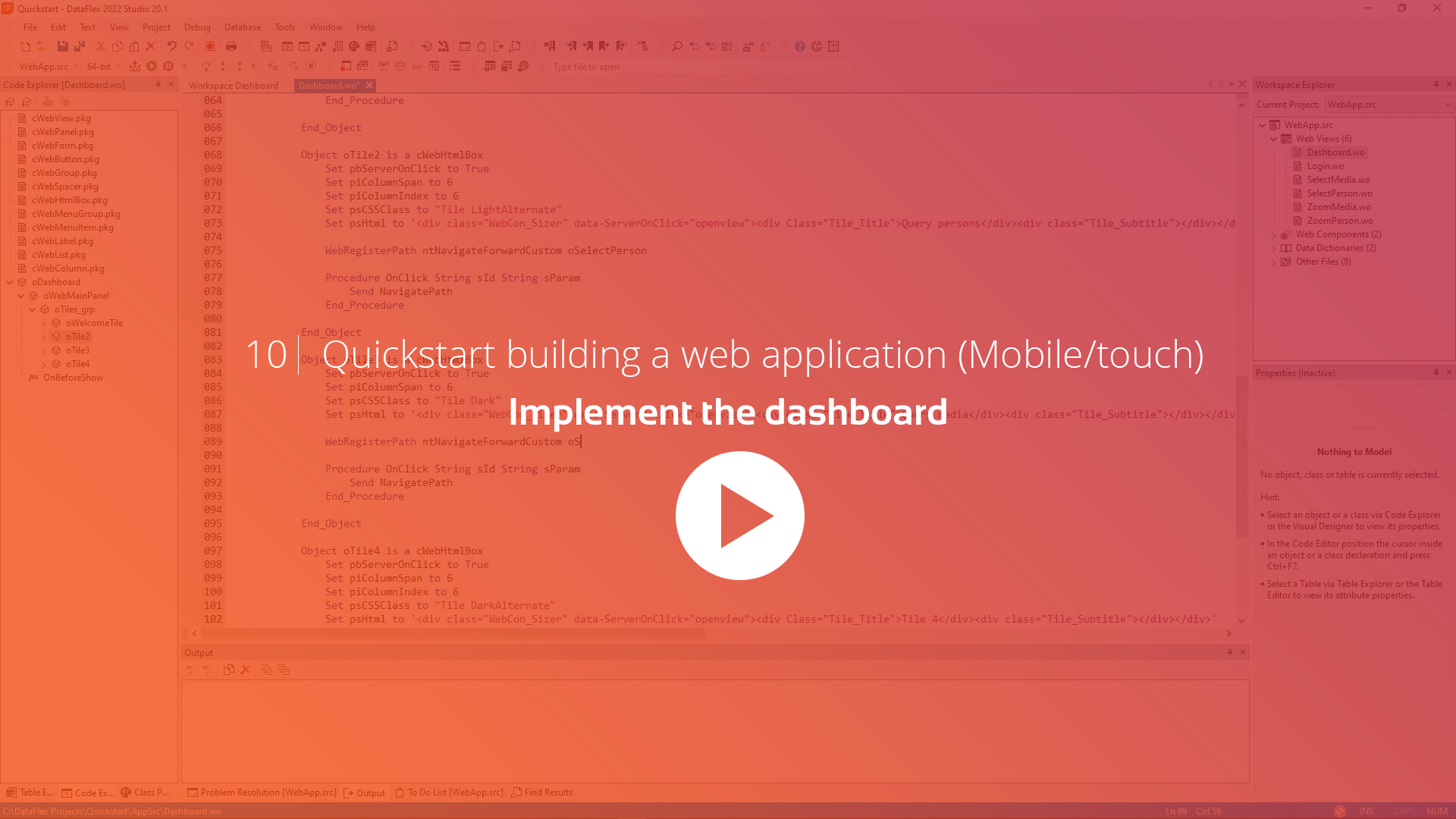 DFLC Lesson - Implement the dashboard