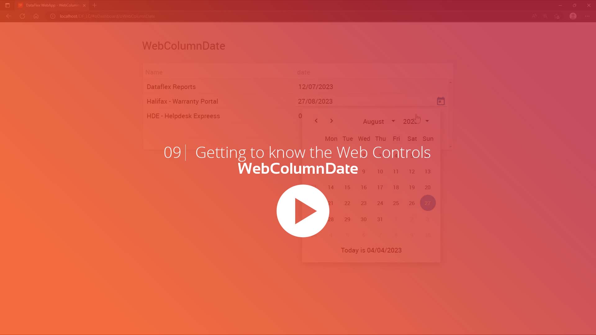DFLC Lesson - WebColumnDate